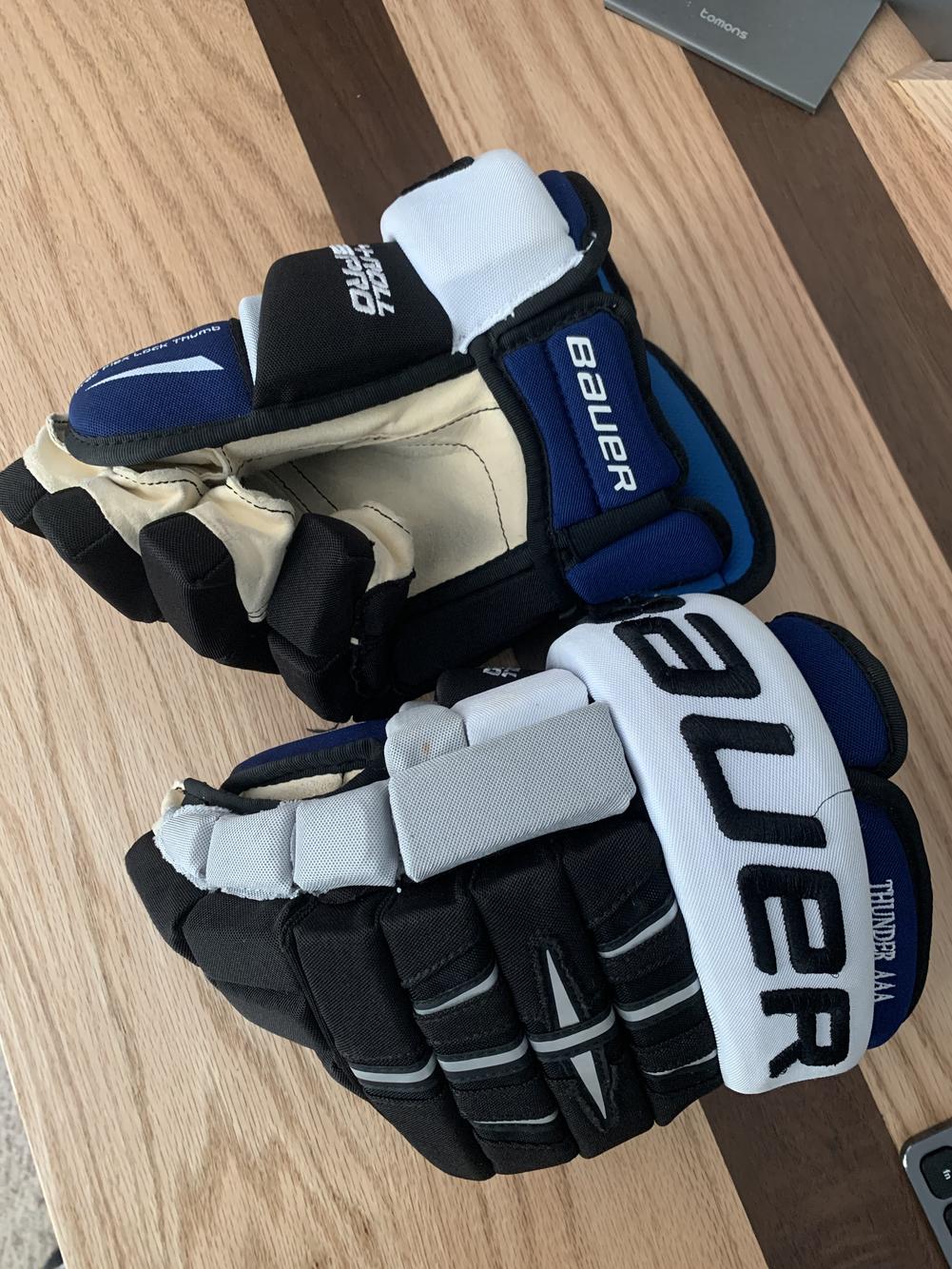 Custom TPH Thunder AAA Bauer 4 Roll Gloves 13": Used Hockey Gloves ...
