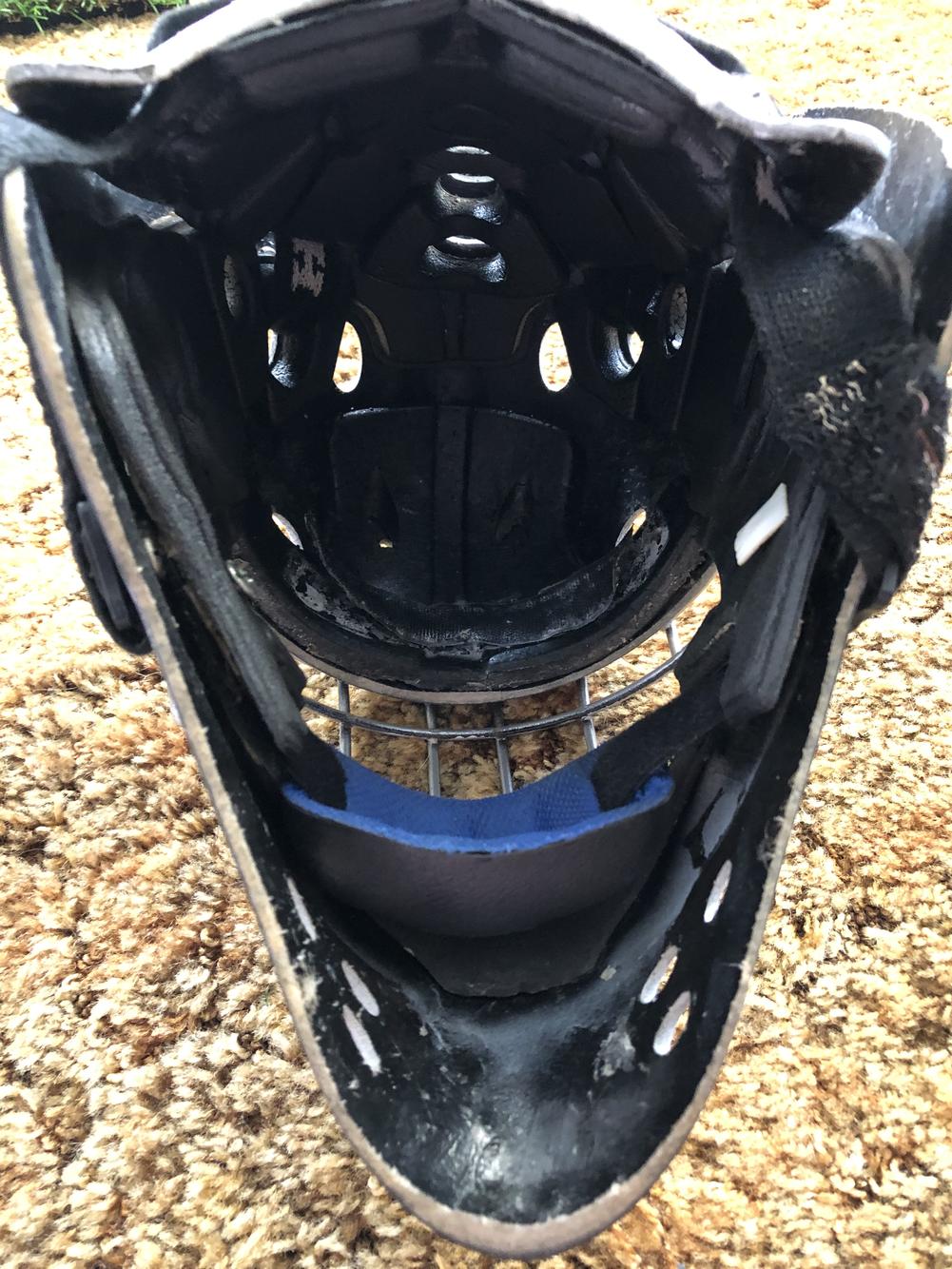 Itech Senior Silver Goalie Mask Pro Stock | SidelineSwap