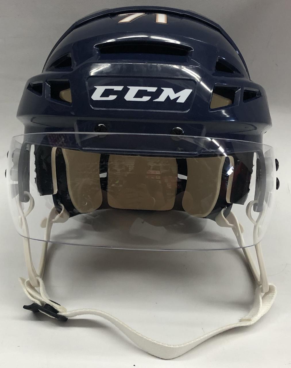 CCM VECTOR V08 PRO STOCK HOCKEY HELMET NAVY SMALL THUNDERBIRDS #71 ...