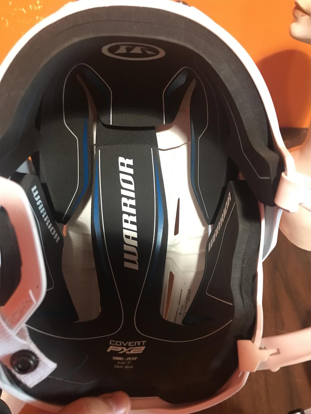 White Used Small Warrior Covert PX2 Pro Stock Helmet Colorado Avalanche ...