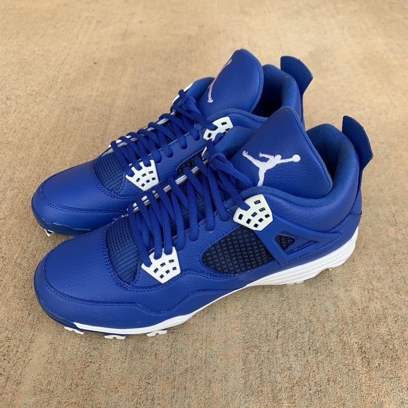 Jordan 4 Retro MCS 'Royal Blue' Cleats sz 10 | SidelineSwap
