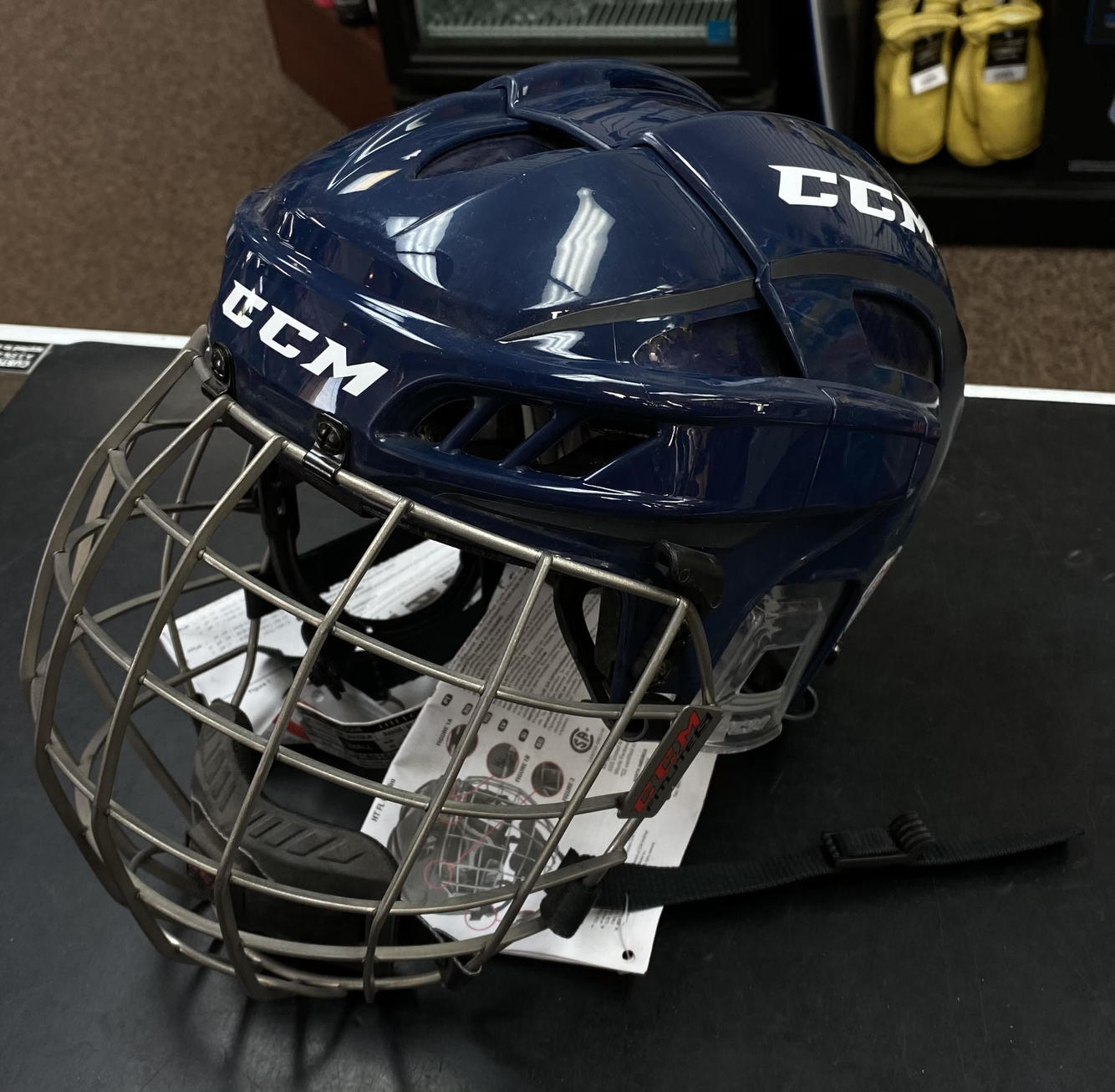 New Navy Large CCM Fitlite Helmet | SidelineSwap