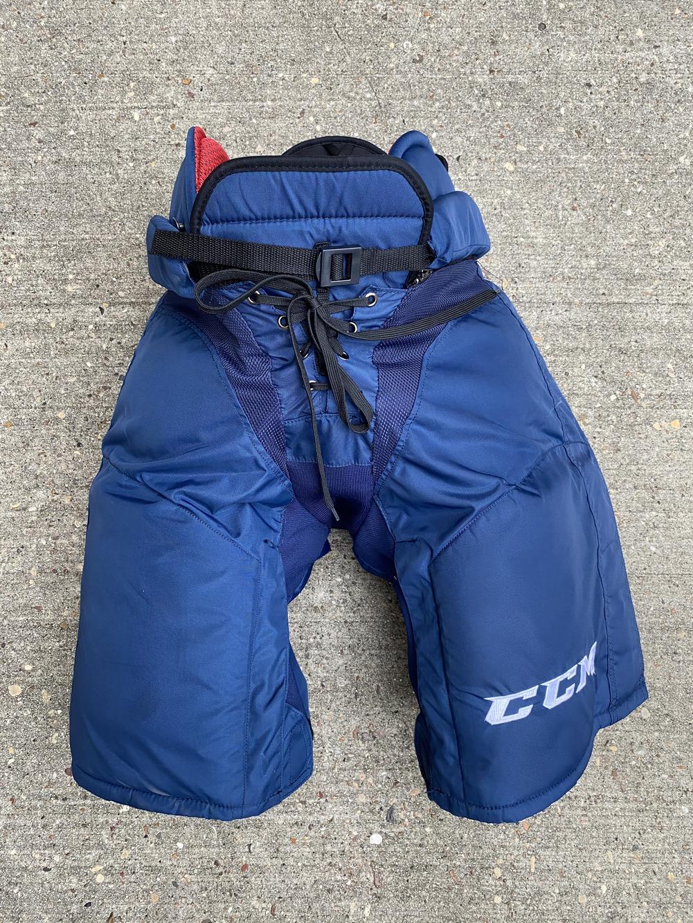 CCM HP45 Pro Stock Hockey Pants Large +1" Navy Blue 8199 | SidelineSwap