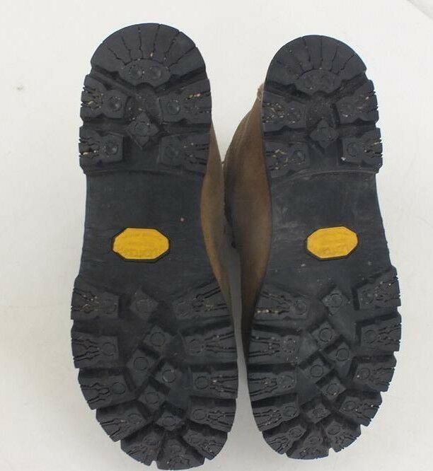 Vintage Dunham Classic Padded Brown Leather Hiking Boots w/Vibram Soles ...