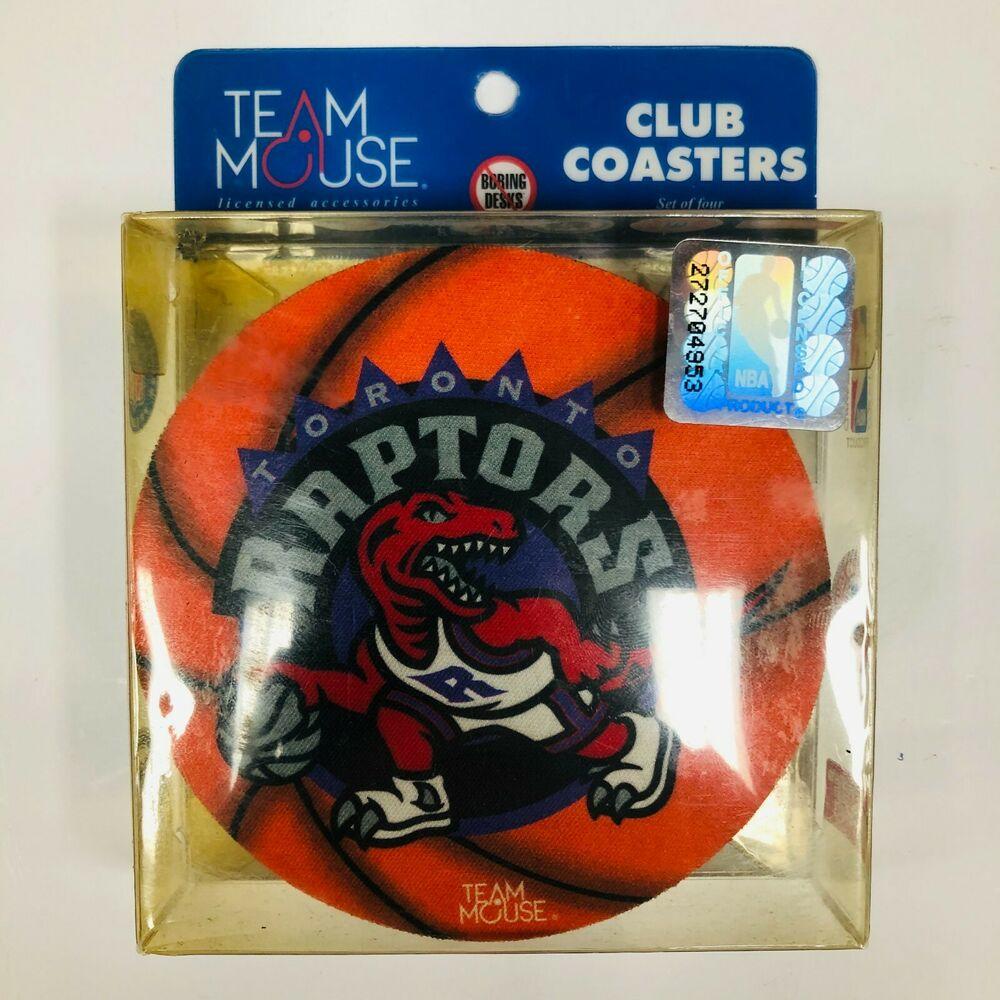 New vintage Toronto Raptors set of 4 coasters coffee table drink ...
