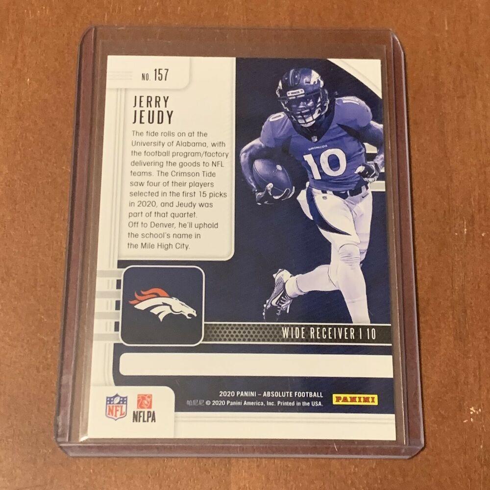 Jerry Jeudy Denver Broncos Panini Absolute Football Rookie Card ...