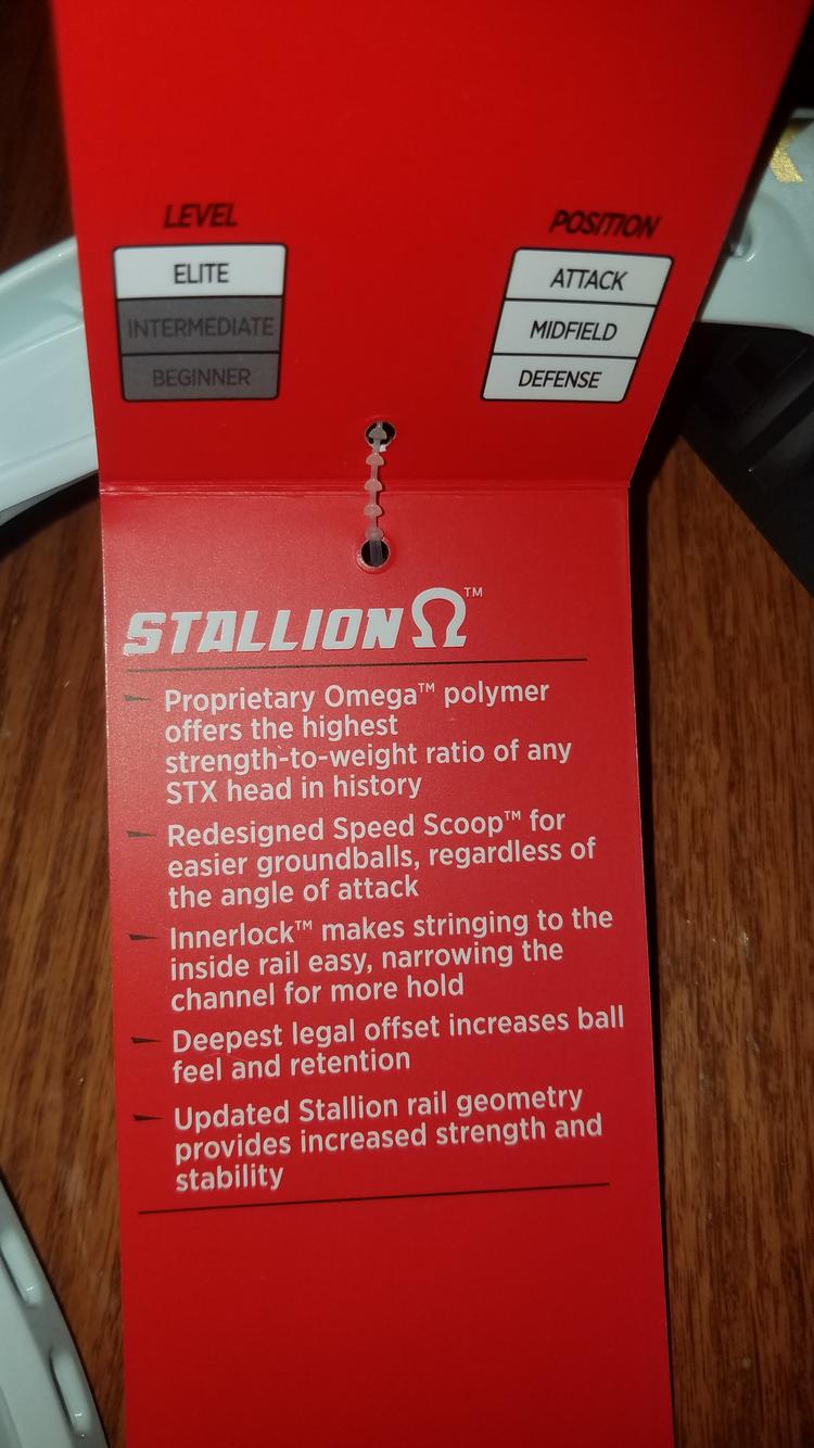 2 New 'White' STX Unstrung Stallion Omega Head (stringking mesh x 2 + 2 ...