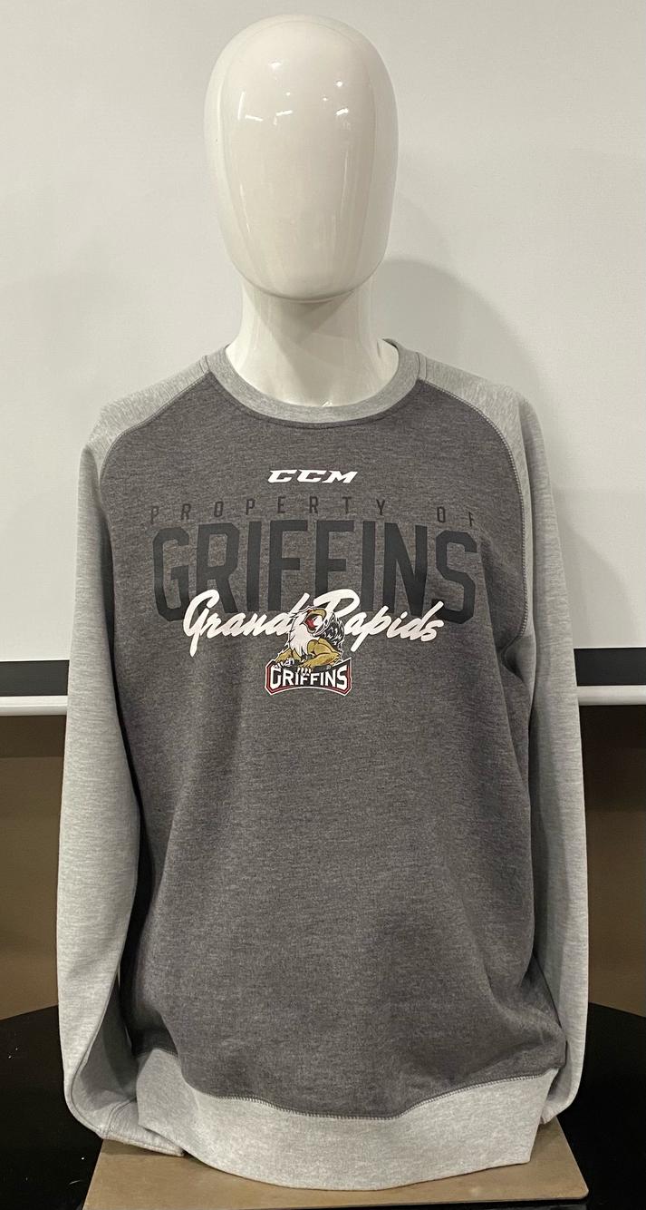Gray/Blue, Grand Rapids Griffins Unisex New Adult CCM Pullover M/L/XL ...
