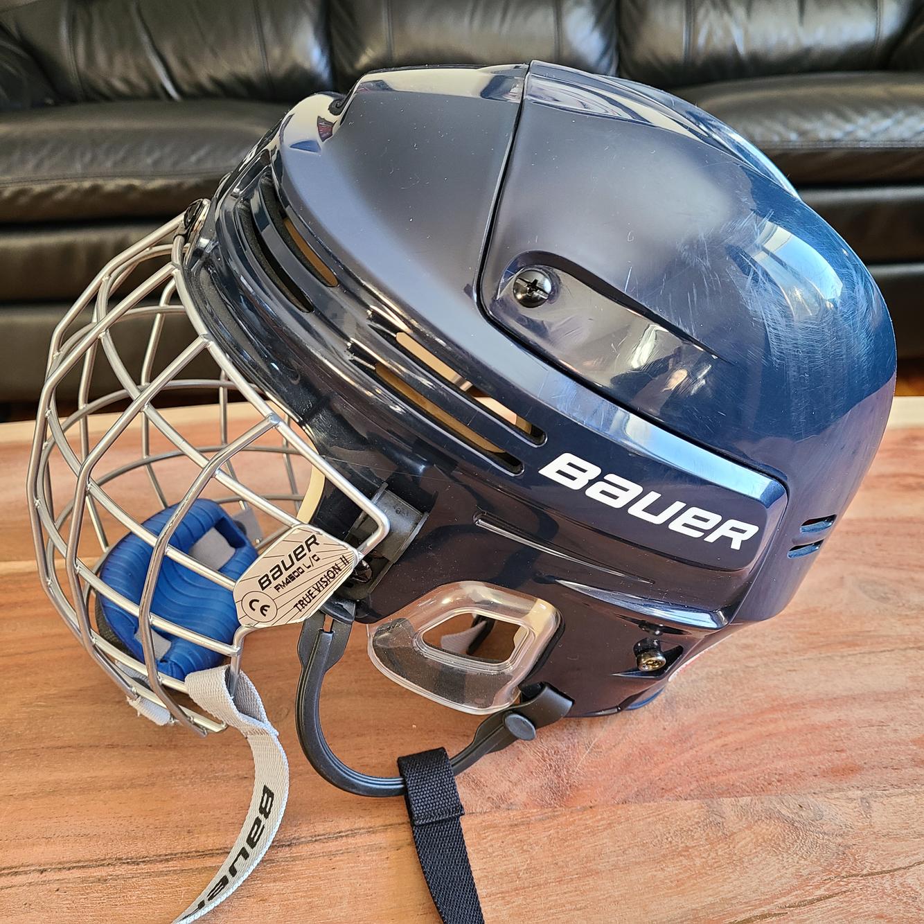 Navy New Large Bauer 4500 Helmet Combo | SidelineSwap