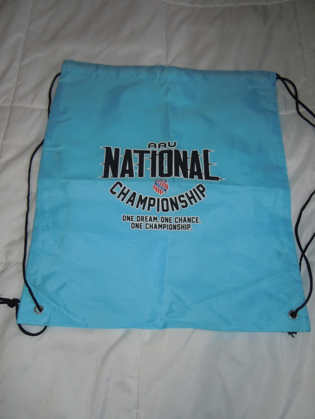 New AAU NATIONAL TRAVEL STRING BAG-BACKPACK-SHOULDER/SHOE BAG/GEARBAG ...