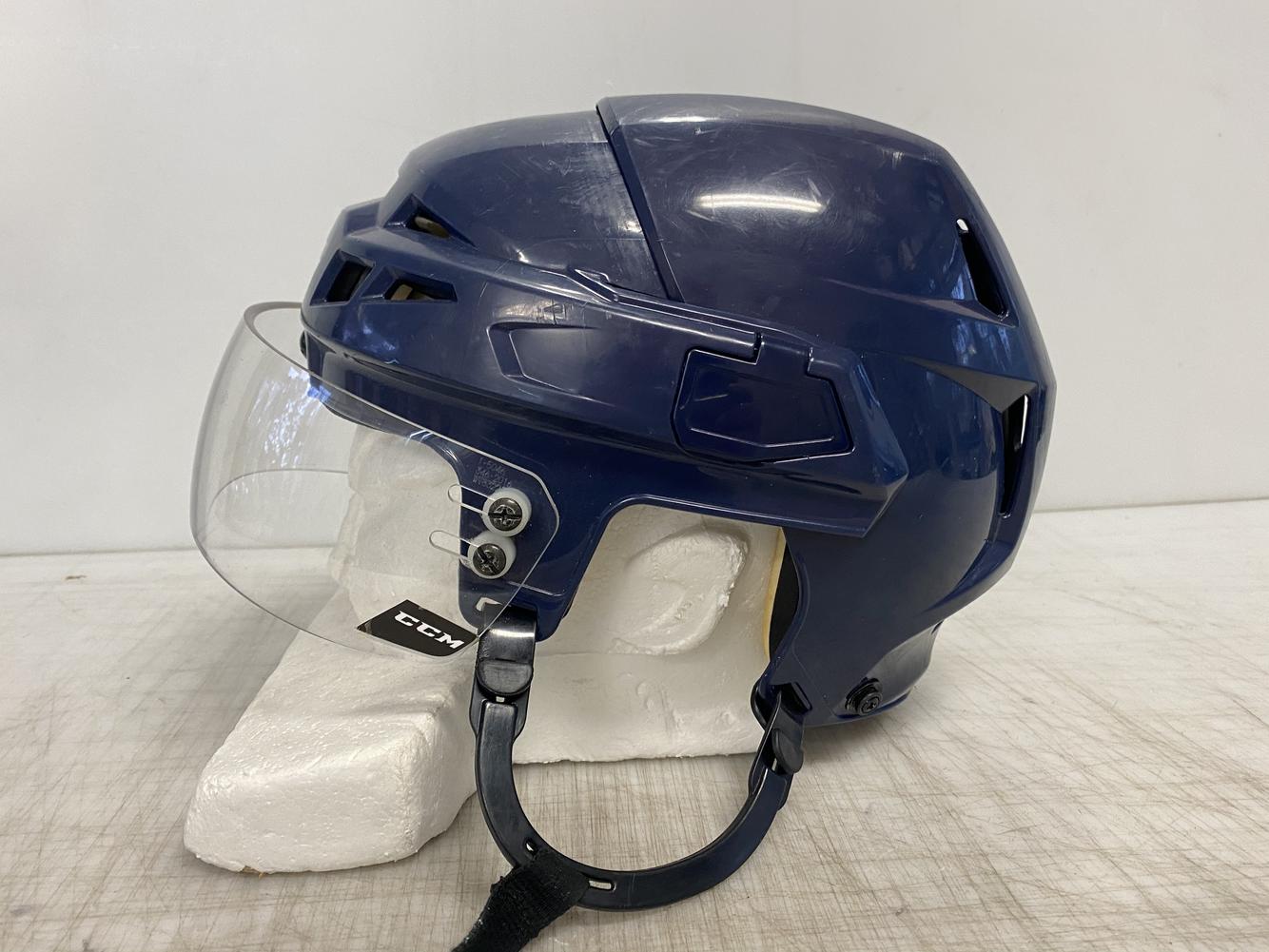 CCM Vector V08 Pro Stock Hockey Helmet Medium Navy Blue CCM Visor 8330 ...