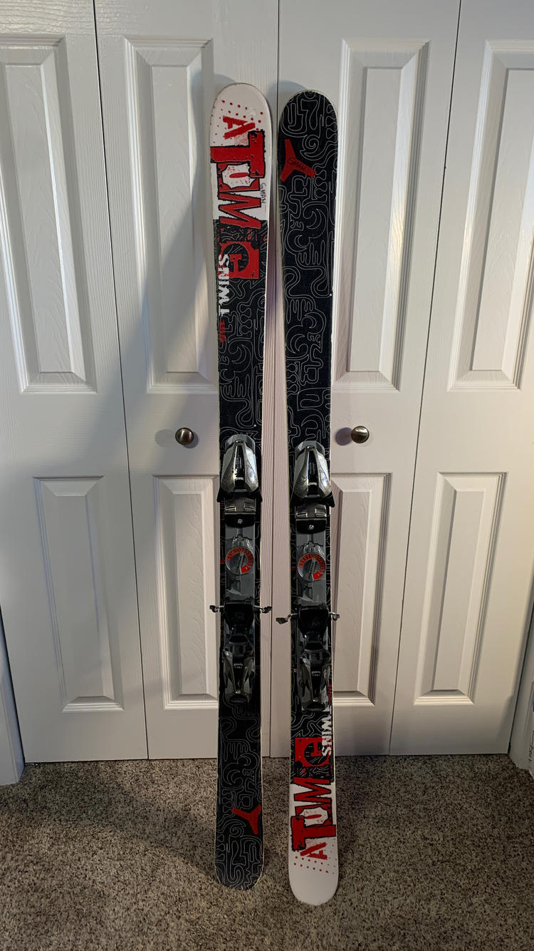 Used Atomic Twin Tip All Mountain Skis With Bindings | SidelineSwap