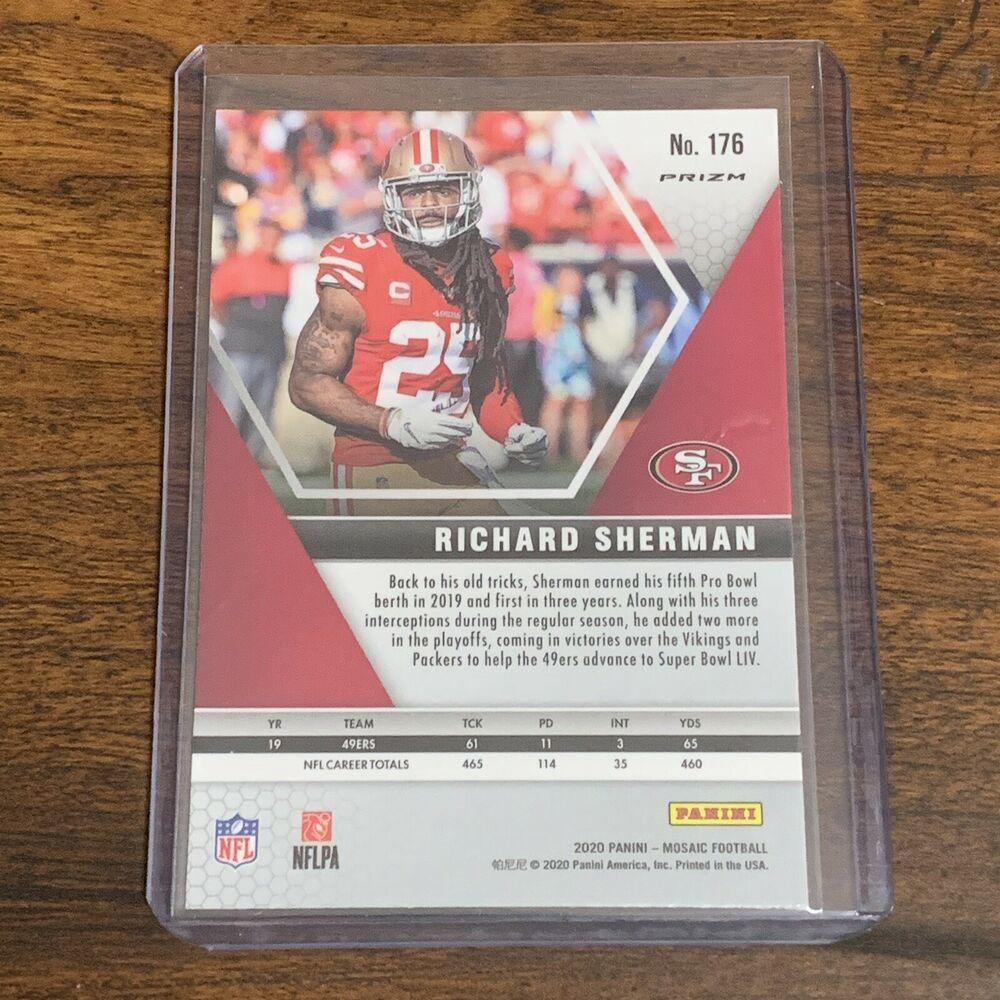 Richard Sherman San Francisco 49ers Mosaic NFL Football Prizm Base Card ...