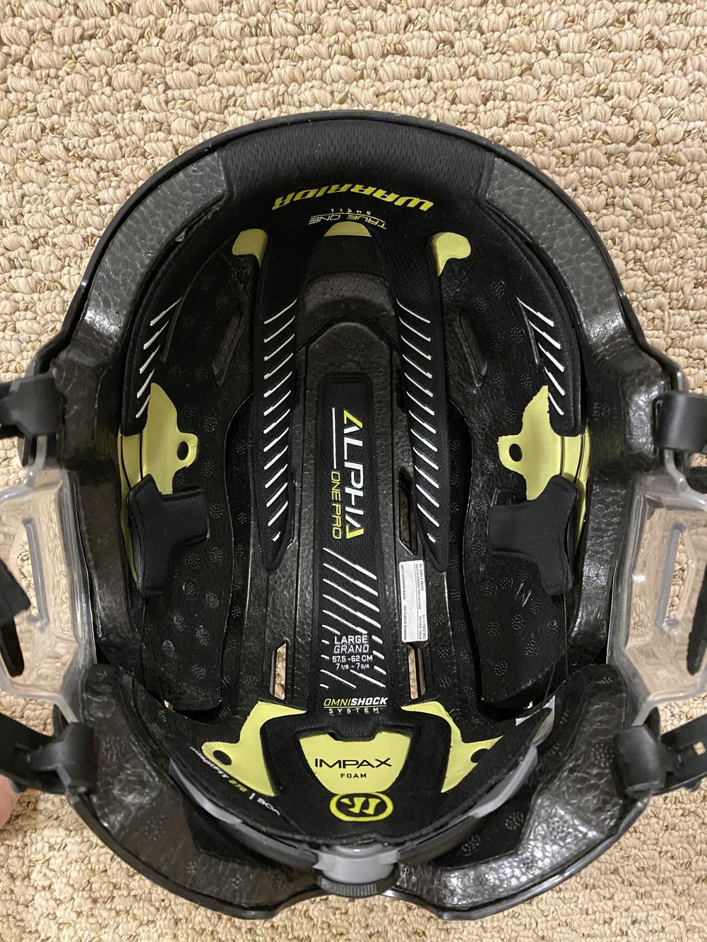 Black Used Large Warrior Alpha One Pro Helmet | SidelineSwap