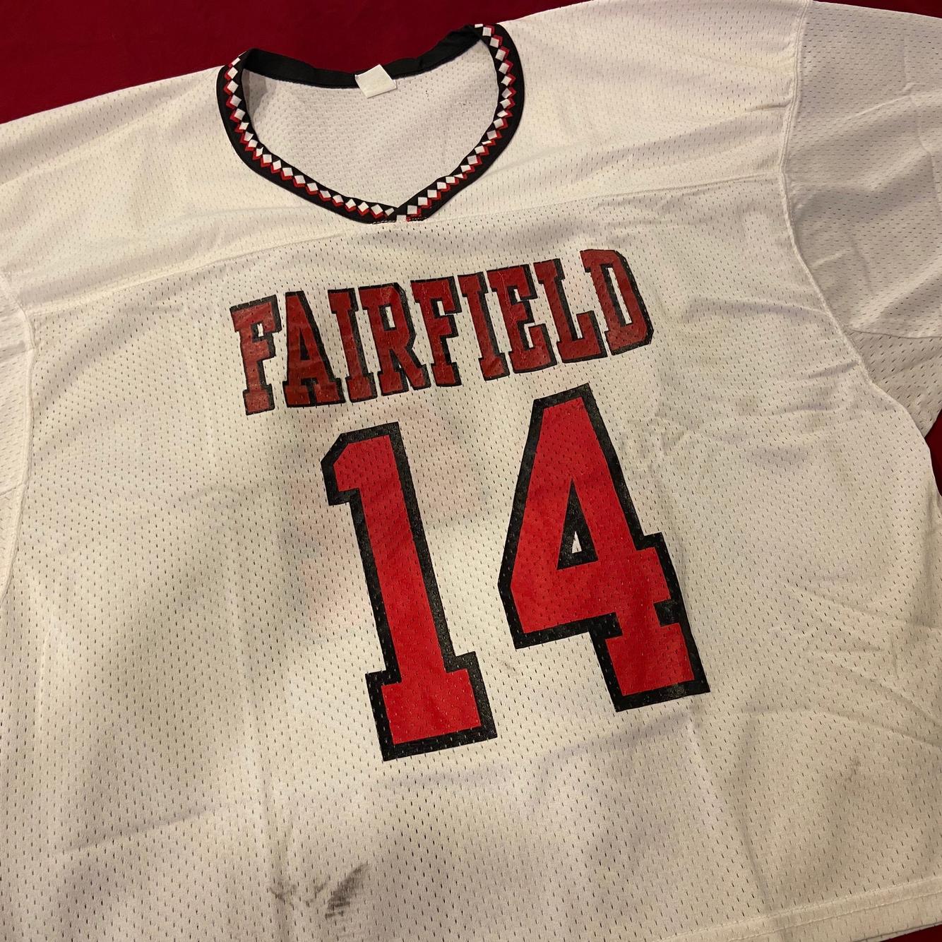 Fairfield Stags University #14 Lacrosse LAX White Adult XL Game Used ...