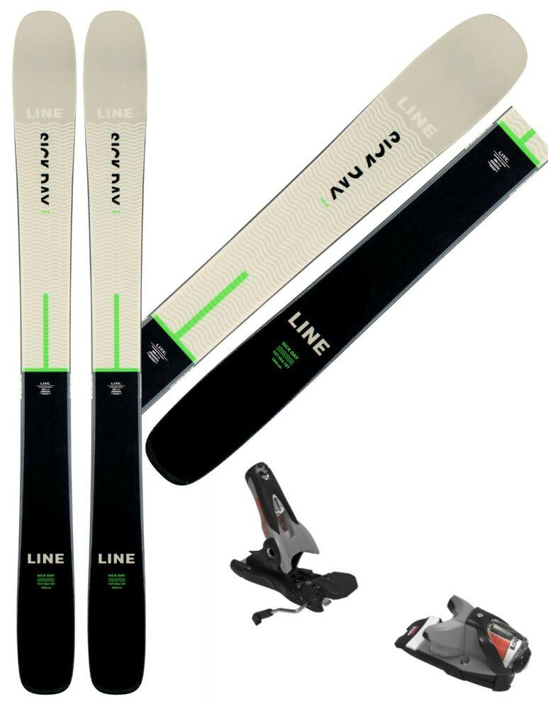 LINE 2021 SICK DAY 104 179CM ALL MTN SKIS W/ BINDINGS, NEW | SidelineSwap