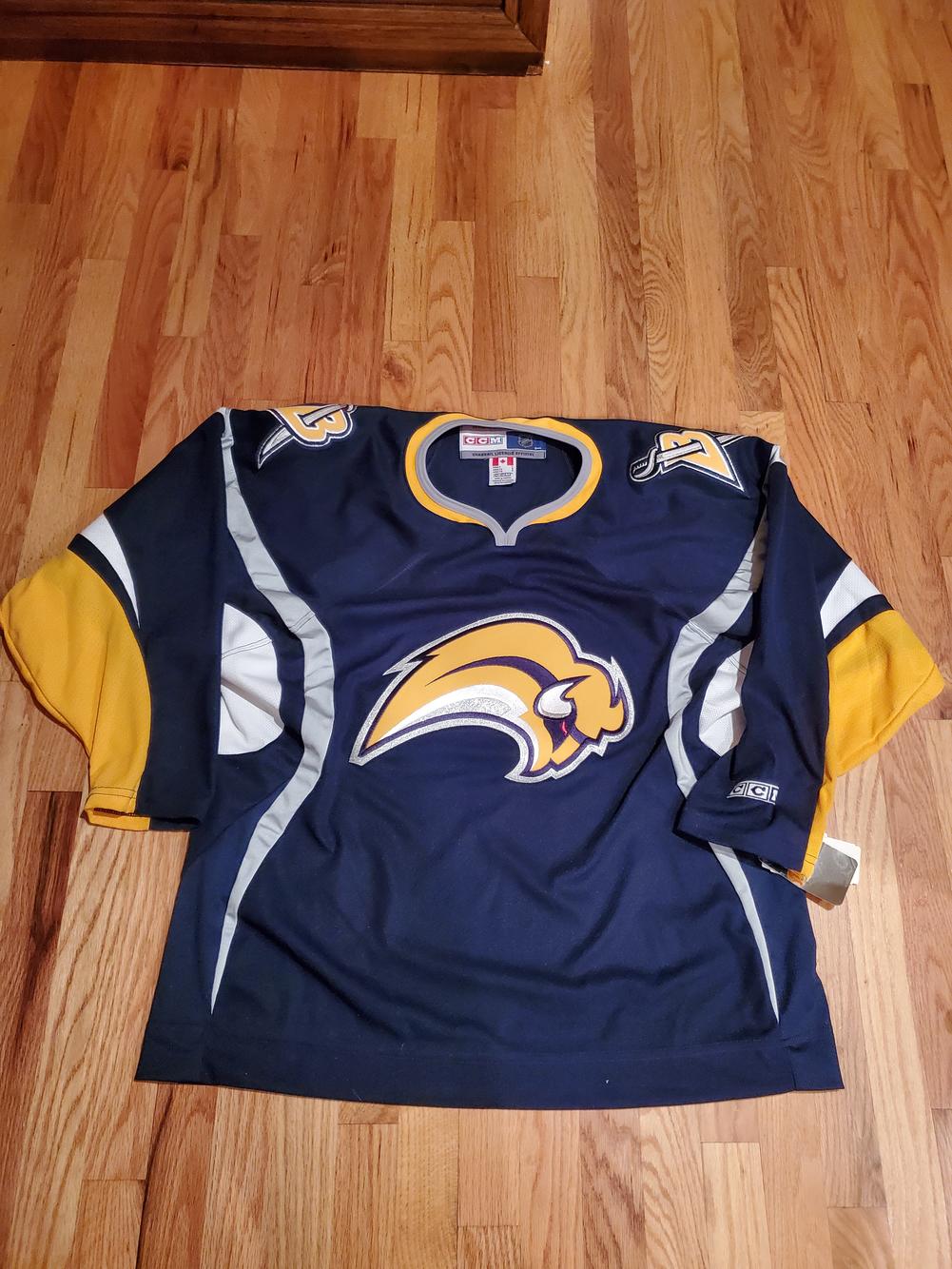 Buffalo Sabres Home Blue Buffaslug Slug CCM Hockey Jersey Adult Size L ...