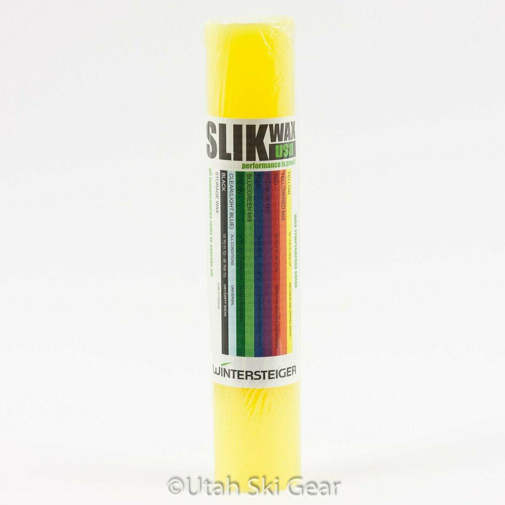 Wintersteiger Yellow Slik Stick Bulk Ski Snowboard Wax Warm Slush 425g ...