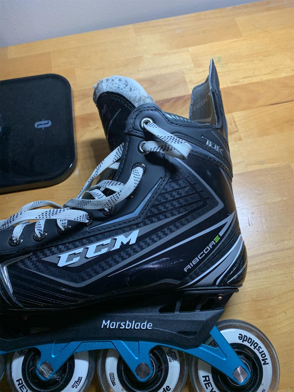 CCM Ribcor 70k 7.5D Skates w/ Marsblade holders and wheels | SidelineSwap