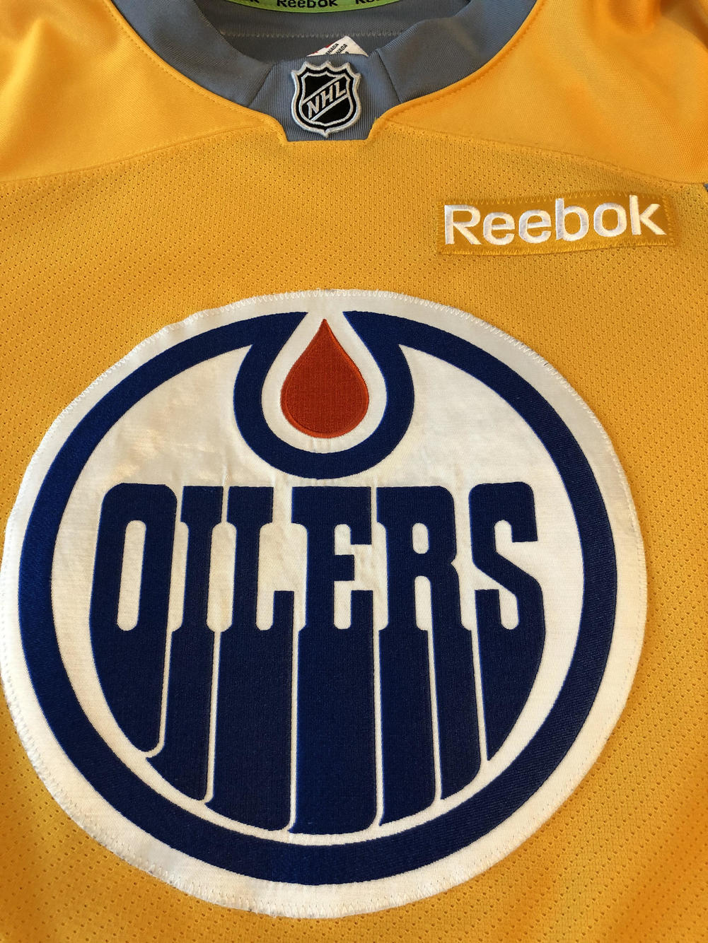 Edmonton Oilers Used Size 58 Reebok Jersey Pro Stock | SidelineSwap