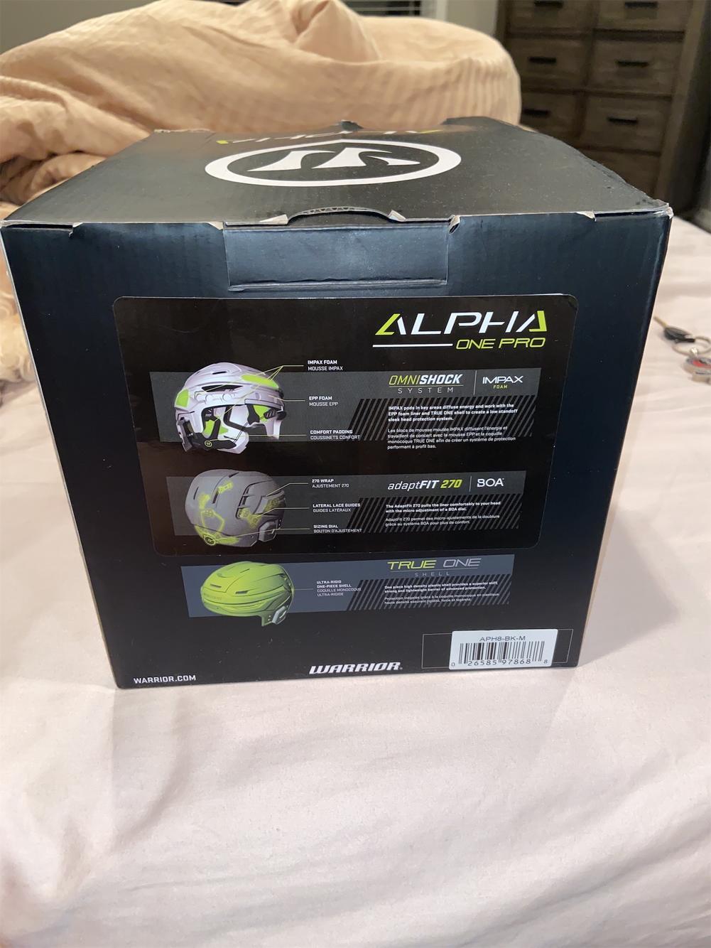 Black New Medium Warrior Alpha One Pro Pro Stock Helmet | SidelineSwap