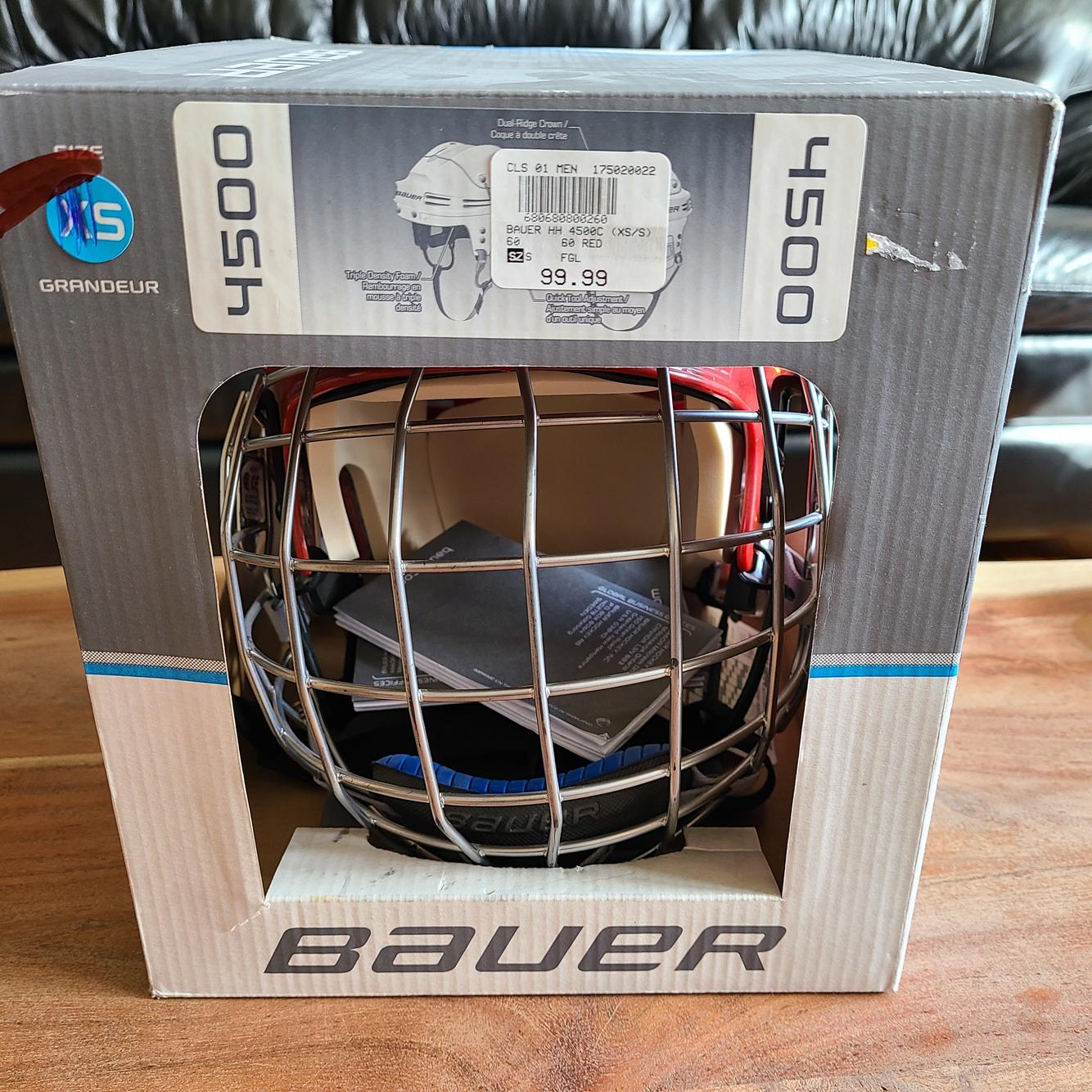 Red New Small Bauer 4500 Helmet Combo | SidelineSwap