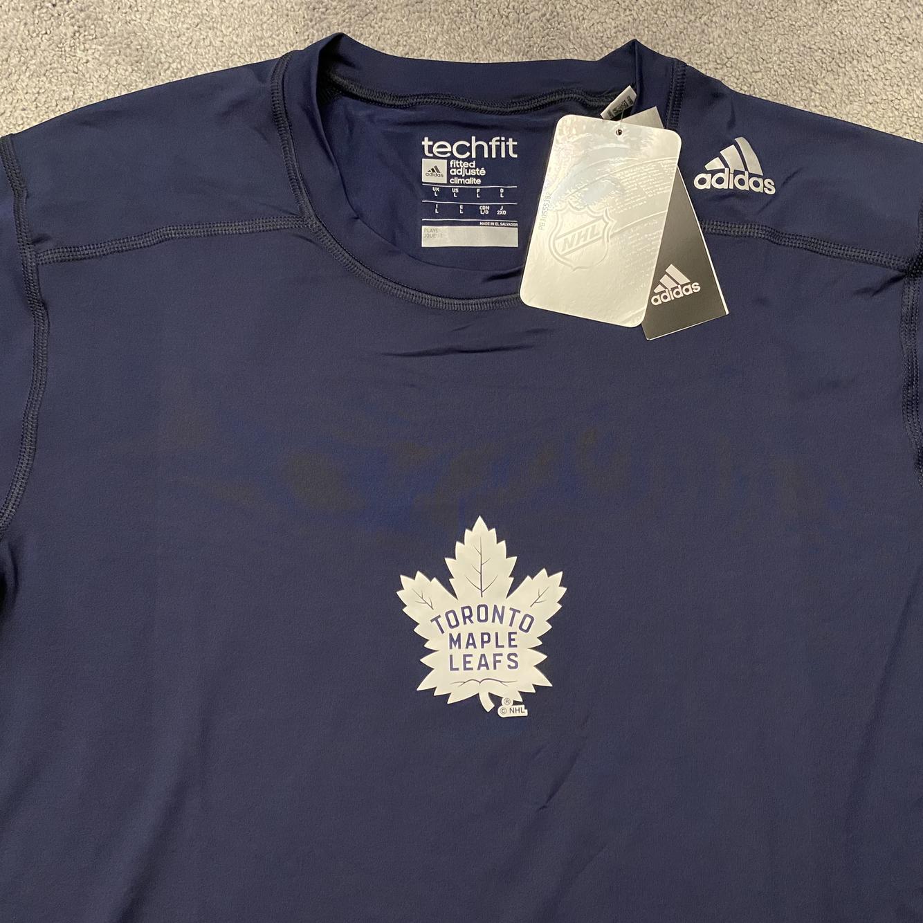 Toronto Maple Leafs Pro Stock Adidas Techfit Fitted T-Shirt, New, Large ...