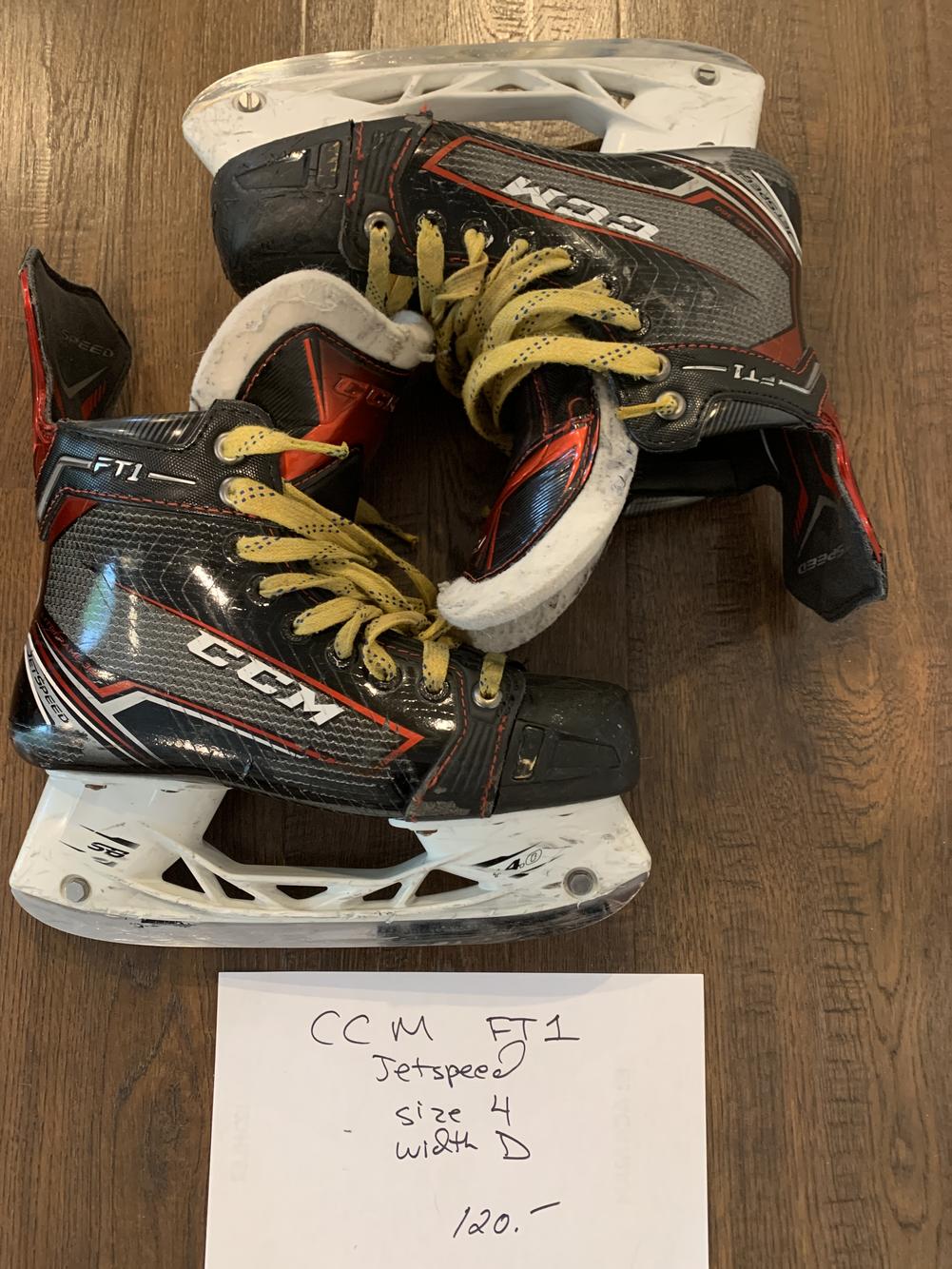 New Junior CCM JetSpeed FT1 Hockey Skates Regular Width Size 4 ...