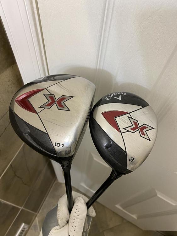 Callaway X Driver 10.5 & 3 Fairwaywood 15* Regular Flex Right Handed ...
