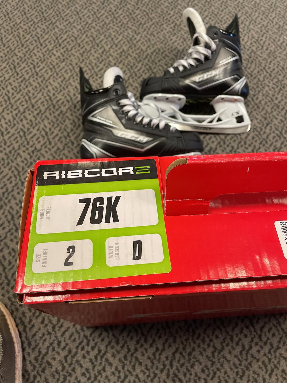 Junior CCM RibCor 76k Regular Width Size 2 Hockey Skates | SidelineSwap