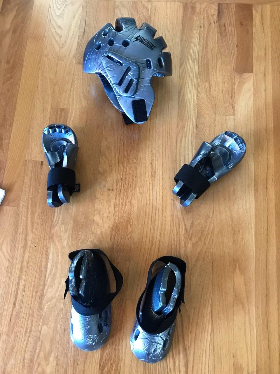 Silver Lightning by Proforce Silver Karate Sparring Gear Set | SidelineSwap