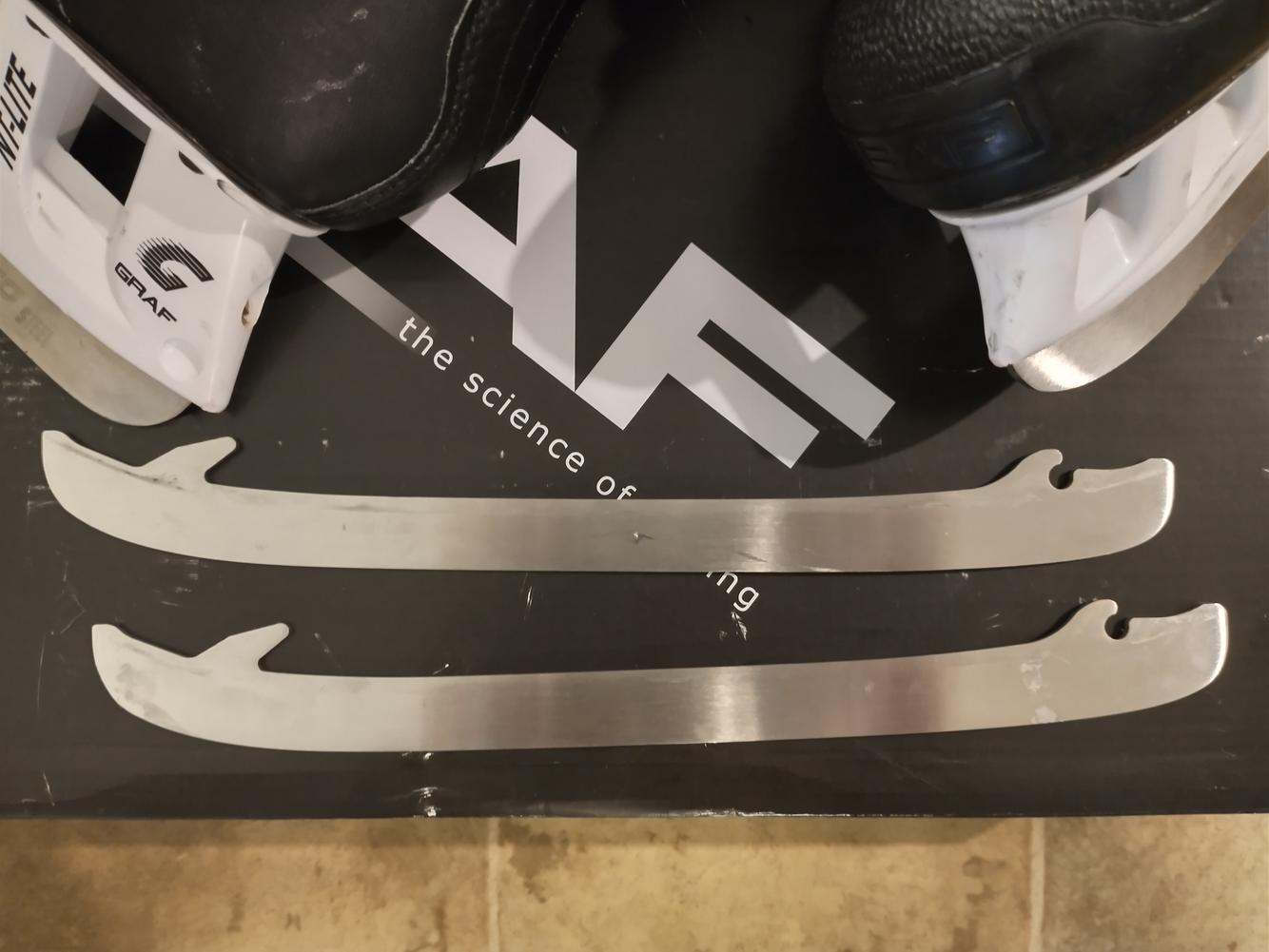 Used Graf G755 pro Hockey Skates Size 9.0 R + Spare Step Runners ...