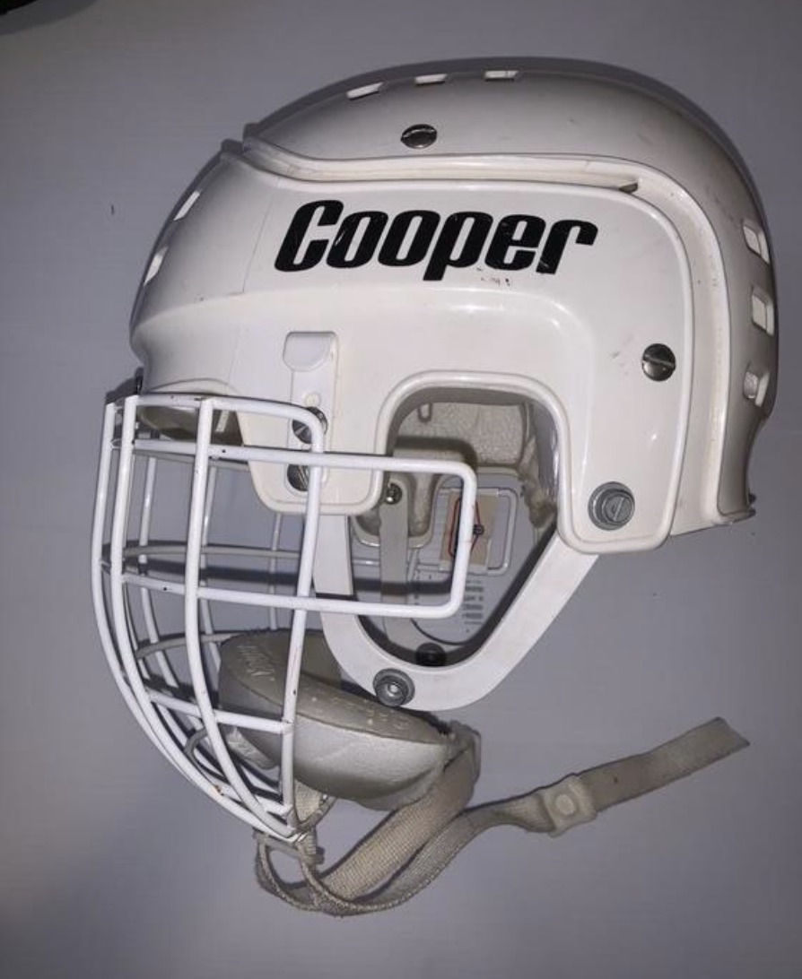 White Cooper SK600 Goalie Helmet | SidelineSwap