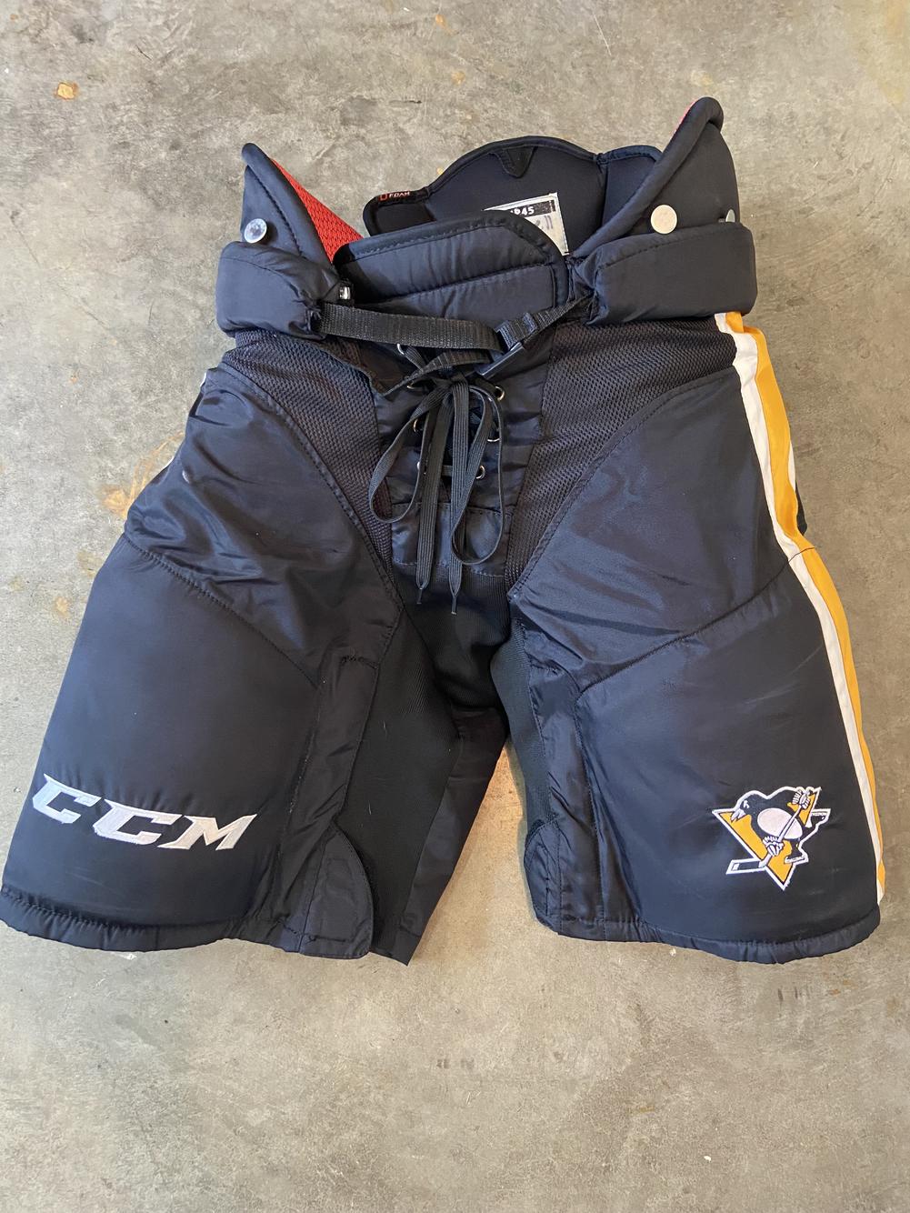 Black Senior Used Medium CCM HP45 Hockey Pants Pro Stock | SidelineSwap