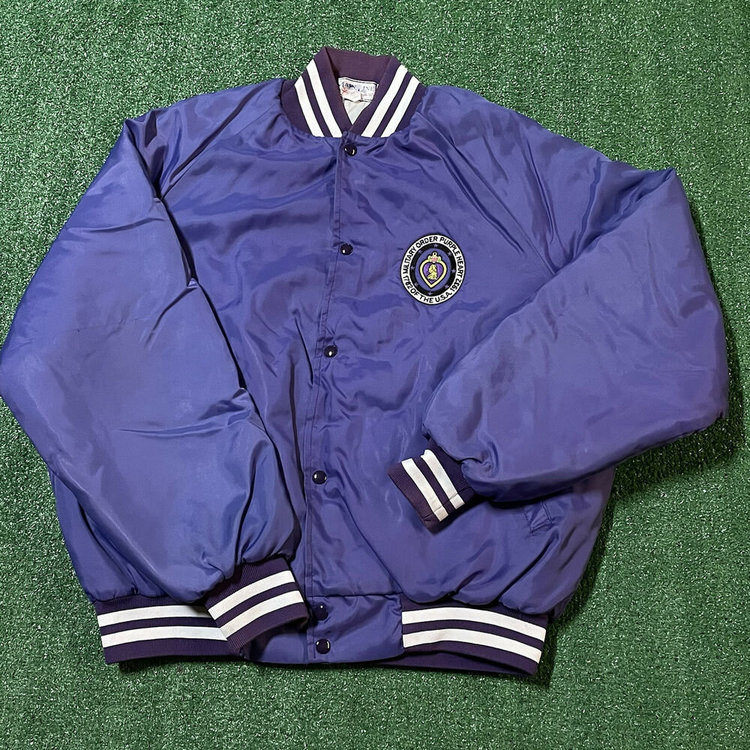 Purple Heart Military Jacket Mens XL Vintage Hero Satin Purple Coat ...