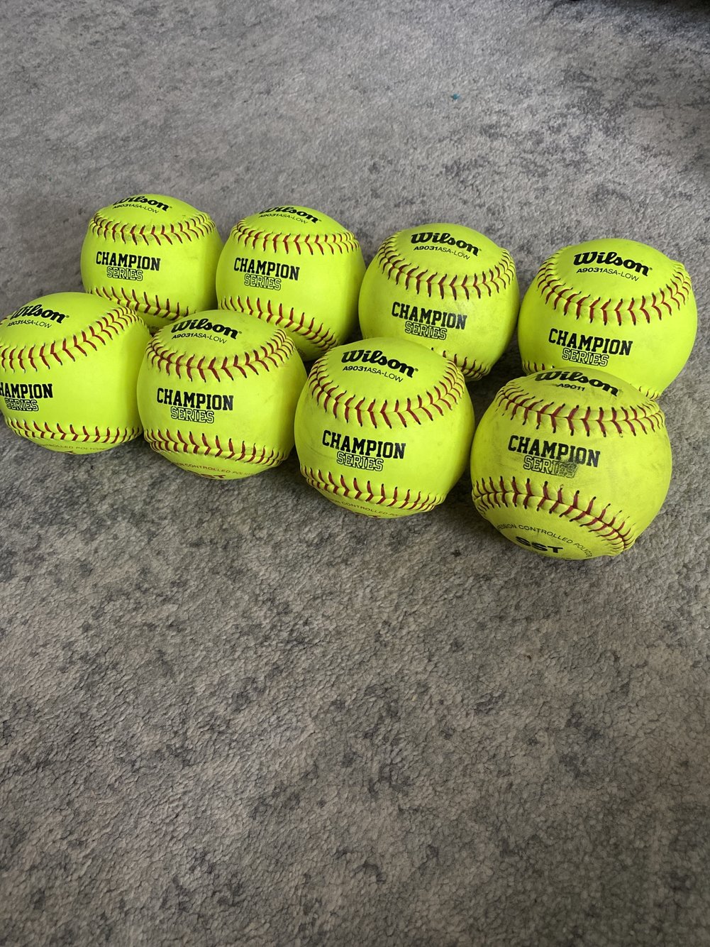 Wilson Champion Series softballs - 8 pack | SidelineSwap