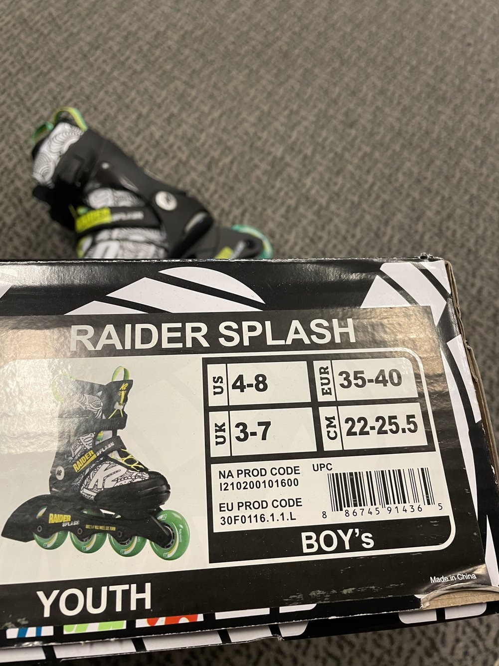 K2 Raider Splash 4-8 adjustable inlines | SidelineSwap