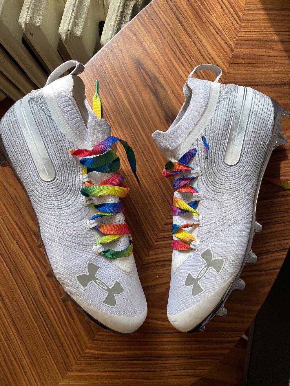 Under Armour Spotlight Cleats with Pride Laces | SidelineSwap