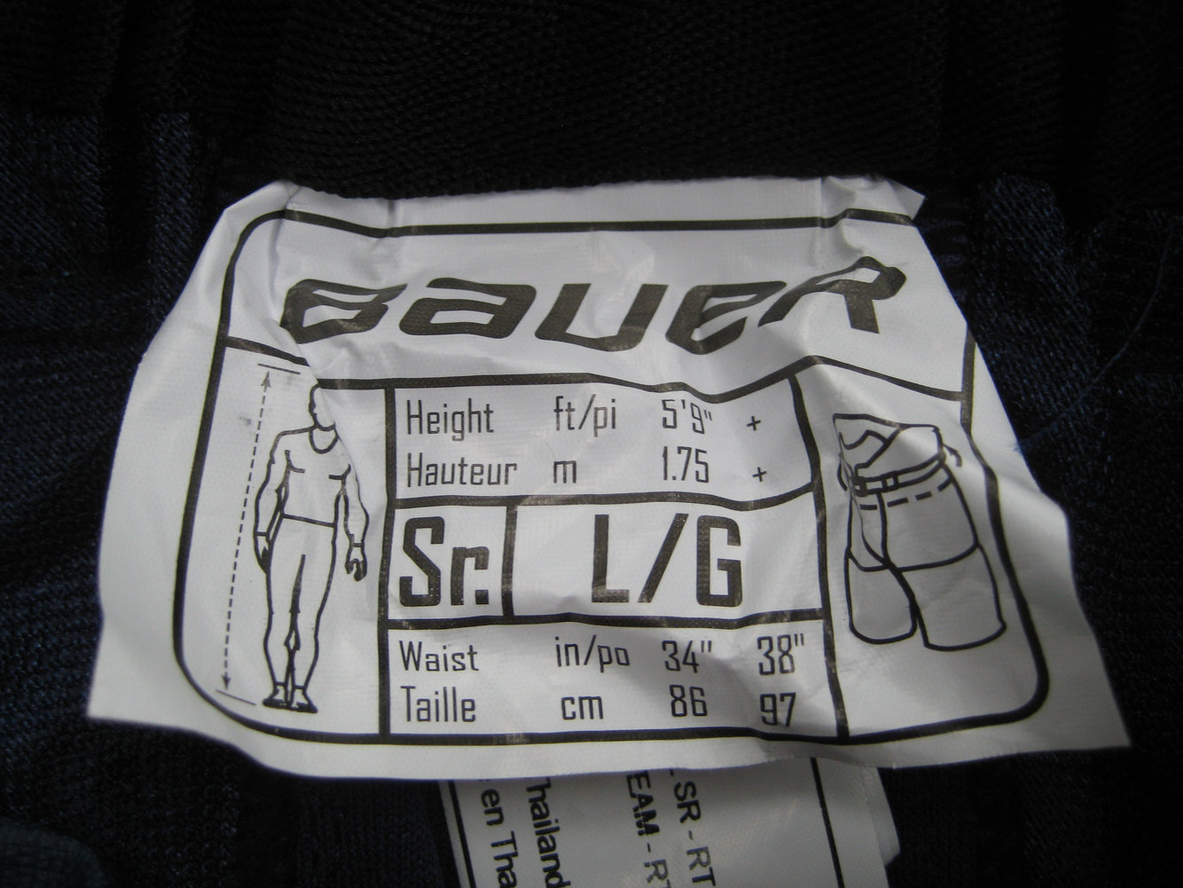 Bauer Senior Pant Cover Shell for Bauer Girdles (HP Supreme) RED Large ...