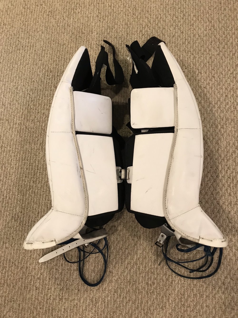 White Intermediate 25" Brian's NetZero Goalie Leg Pads | SidelineSwap