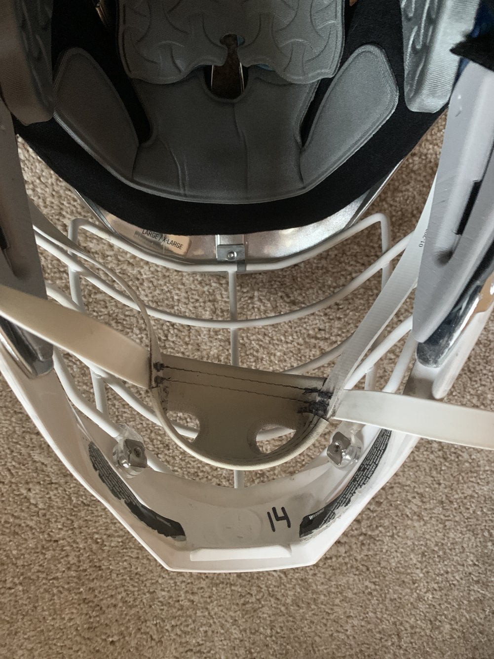 Game Worn Justin Guterding PLL Chrome Helmet 2021 | SidelineSwap