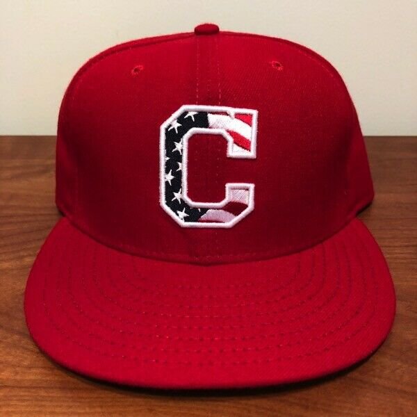 Cleveland Indians Hat Baseball Cap Fitted 7 1/2 New Era Red Vintage MLB ...