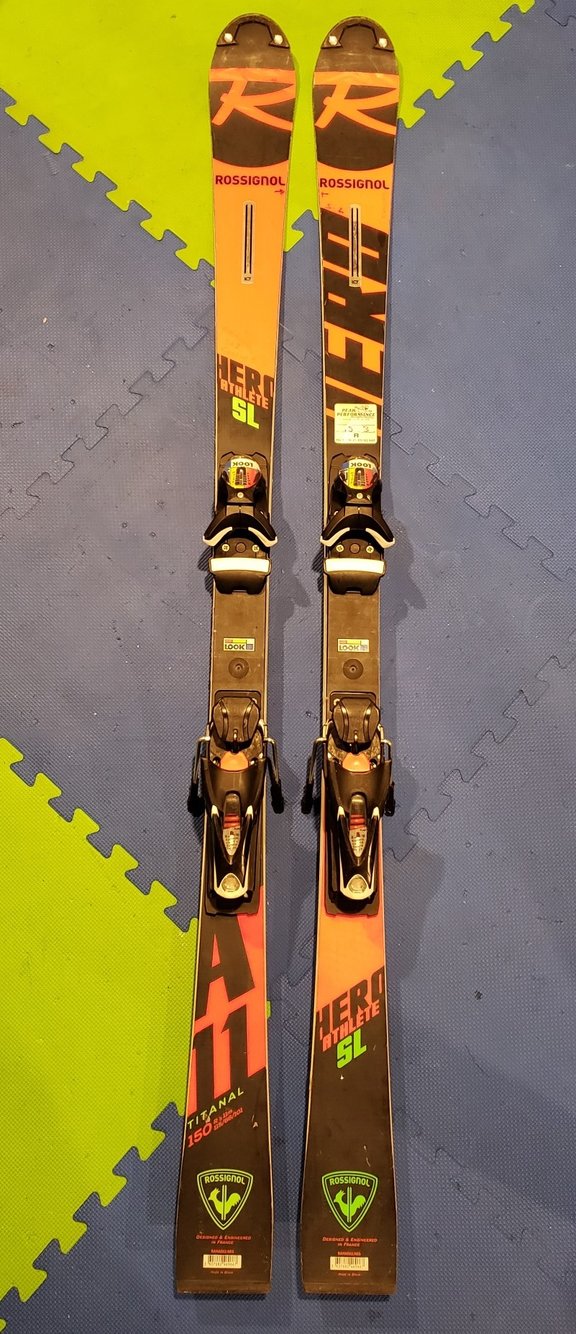 Unisex 2021 Racing Rossignol Hero Athlete SL Titanal 150 Skis With Look ...