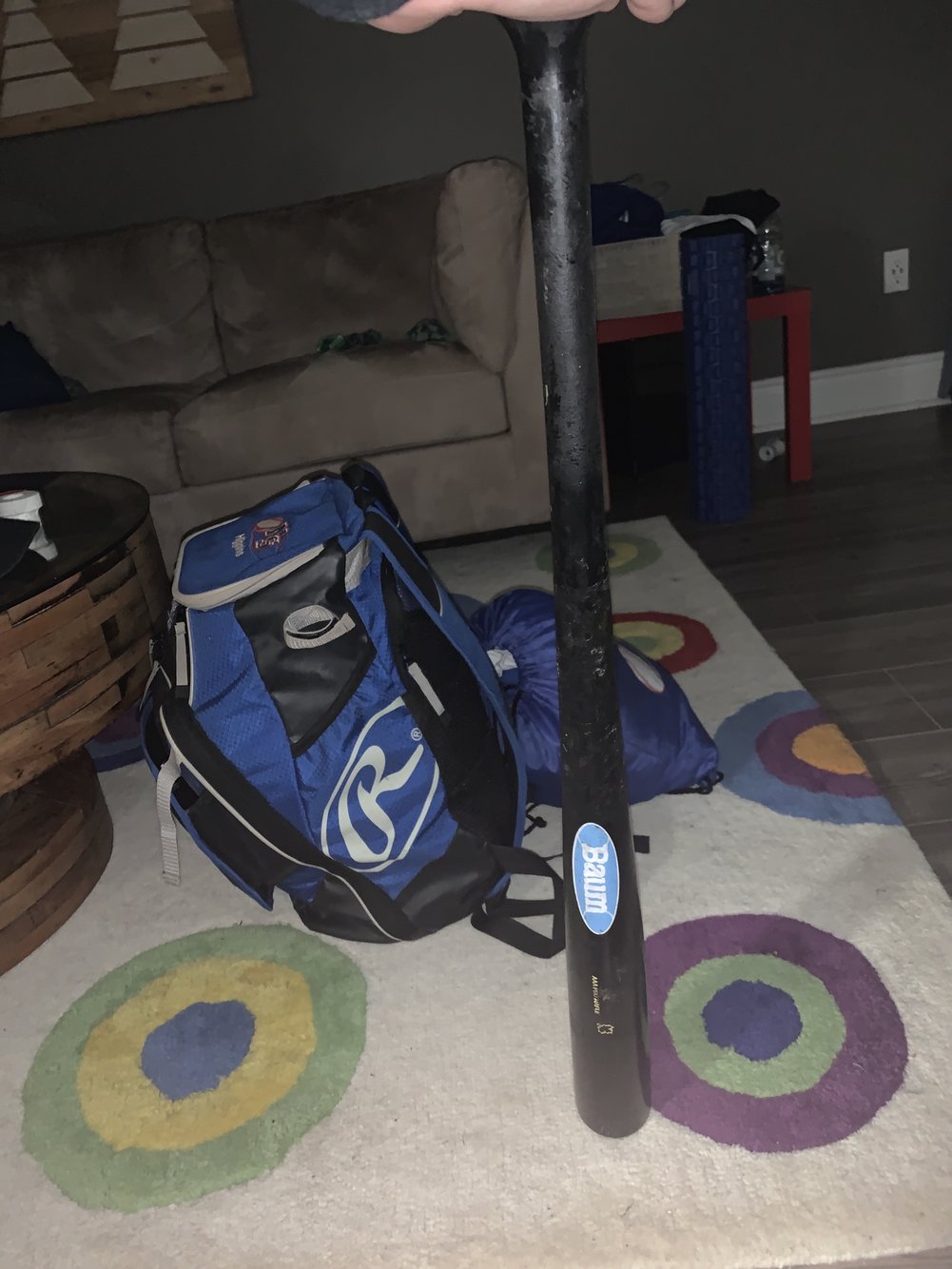 32 Inch Drop 5 Baum Bat: Custom Baby Blue Logo | SidelineSwap