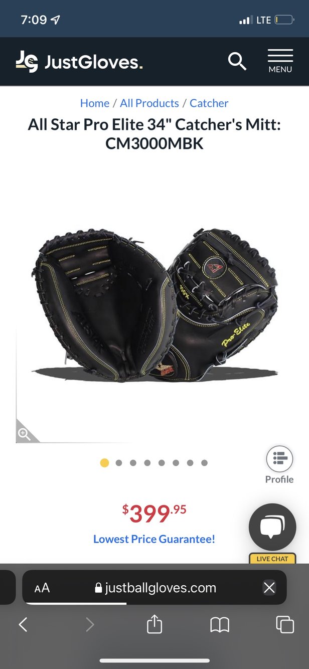 Black Used Catcher's 34" CM3000 Baseball Glove | SidelineSwap