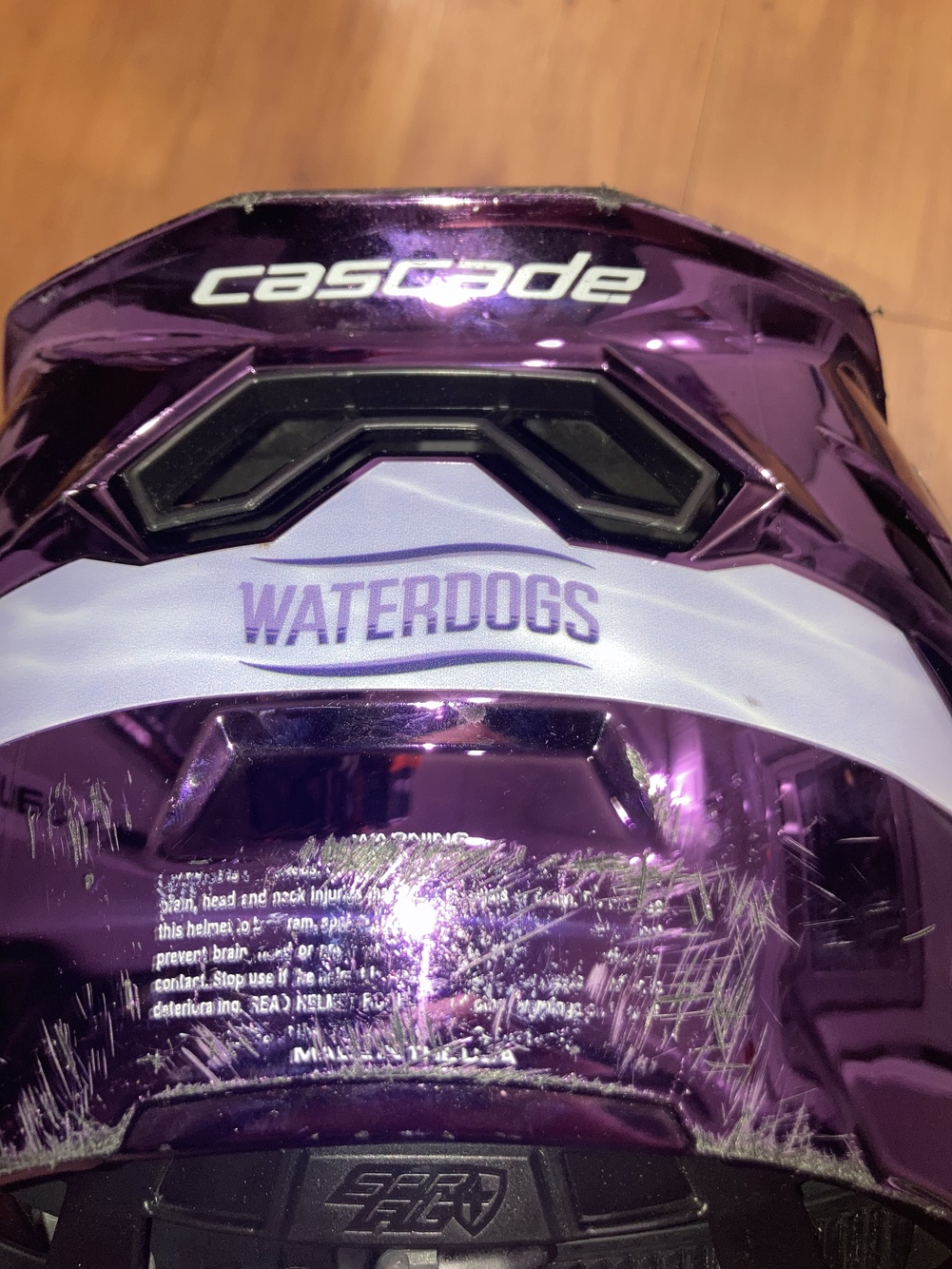 Pro PLL Waterdogs 2021 Purple Chrome Cascade XRS Season Used Helmet ...