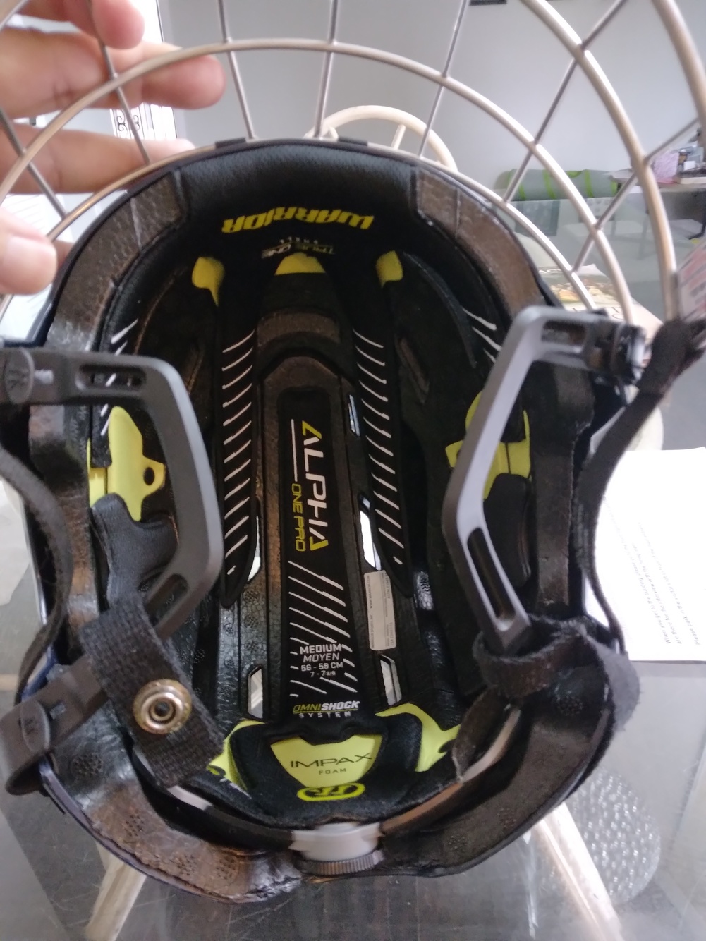 Blue Used Medium Warrior Alpha One Pro Helmet Pro Stock | SidelineSwap