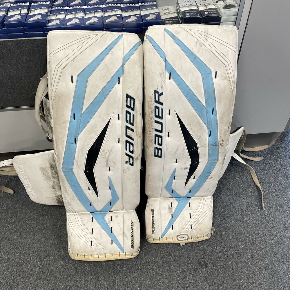 Senior Size 32” + 1” Bauer Supreme ONE90 Ice Hockey Goalie Leg Pads ...