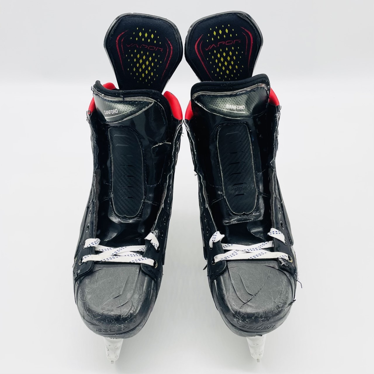 Bauer Vapor 2X Pro Hockey Skates-10-D/A-288-LS3-W/ Added Shot Blockers ...