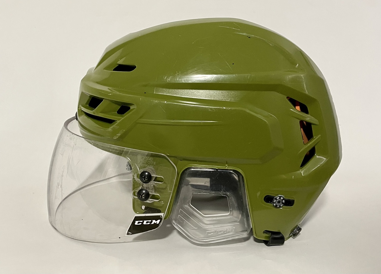 CCM 710 Small Pro Stock Helmet North Bay Battalion | SidelineSwap